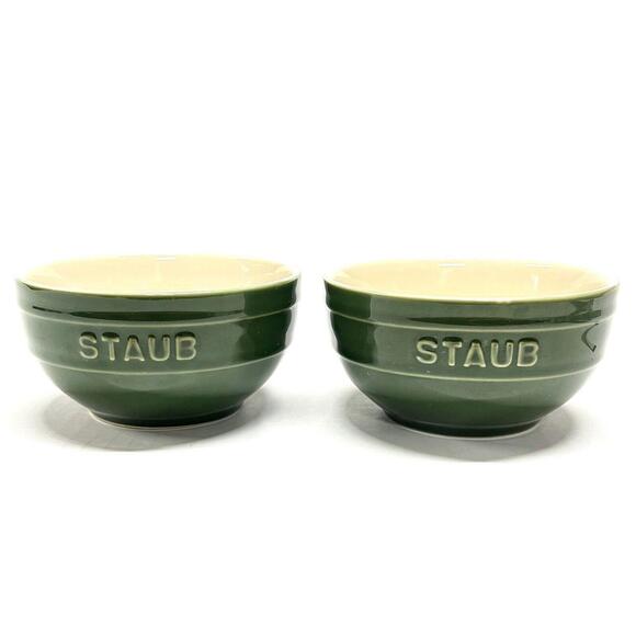 Staub | Dining | Staub Bowl Set Of 2 Basil Green Rare Discontinued ...